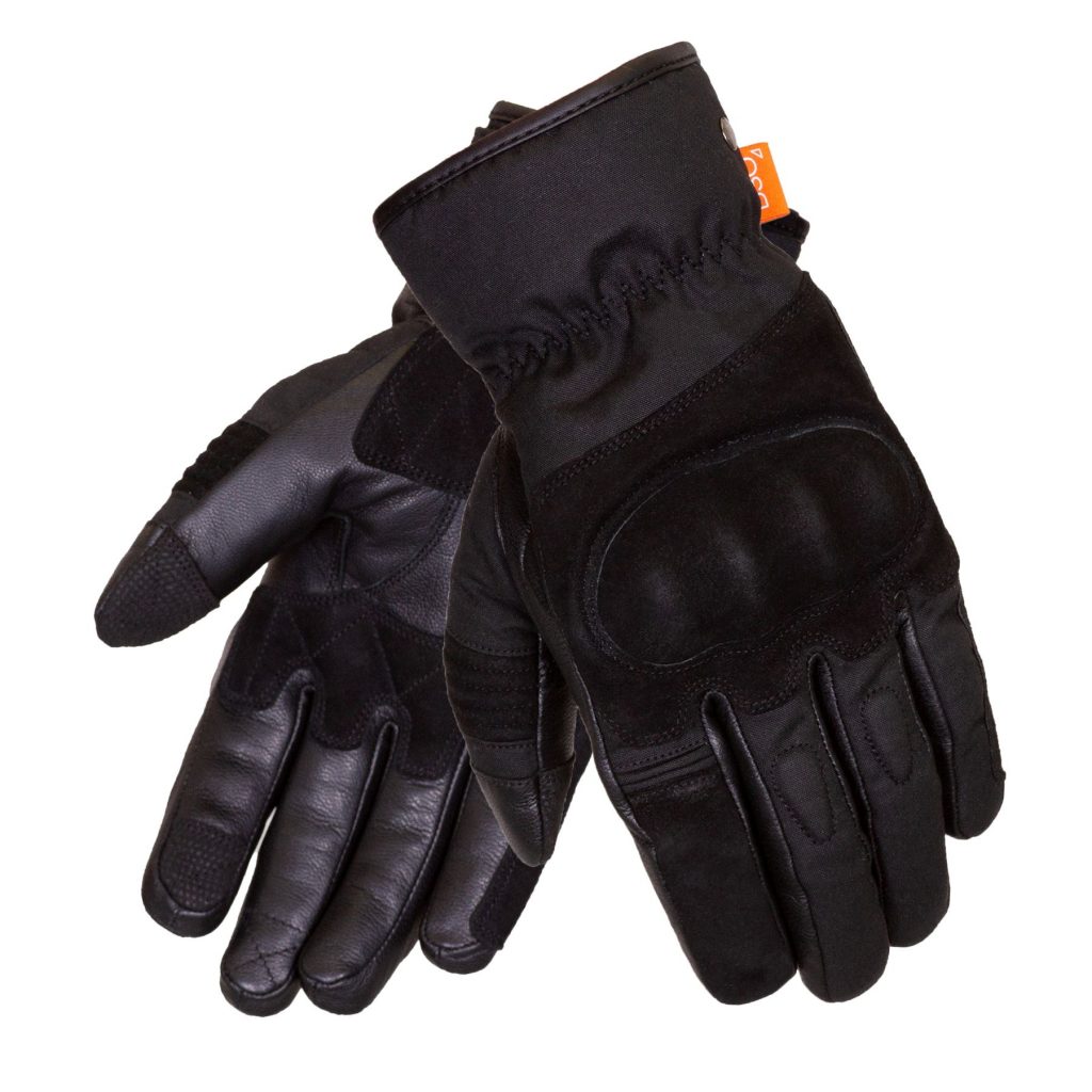 Merlin Ranger, Waxed Waterproof D30 Armoured Motorcyclist's Gloves, Black